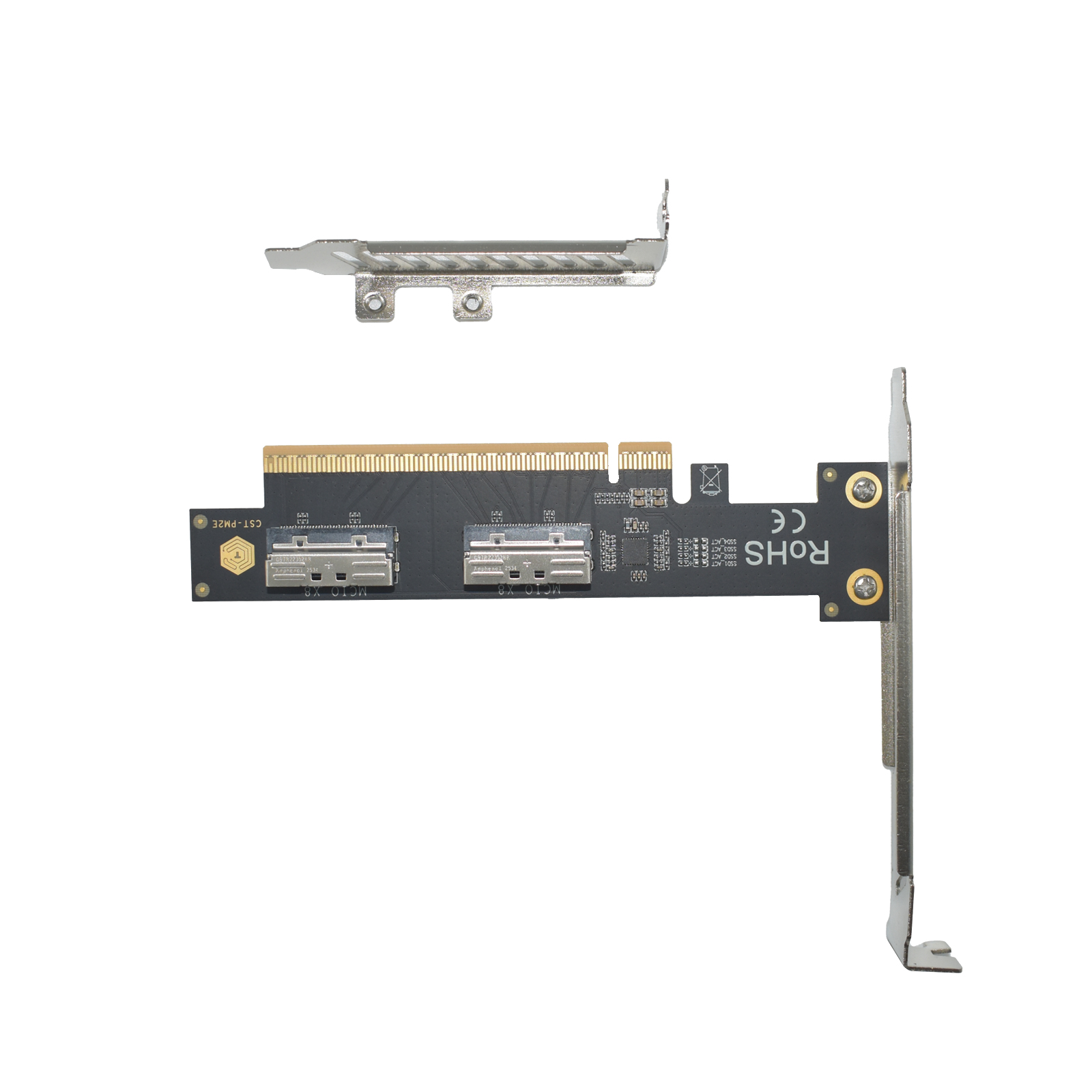 CST-PM2EU: PCIe Gen5 x16 to 2*MCIO X8 Expansion Card (Vertical ...